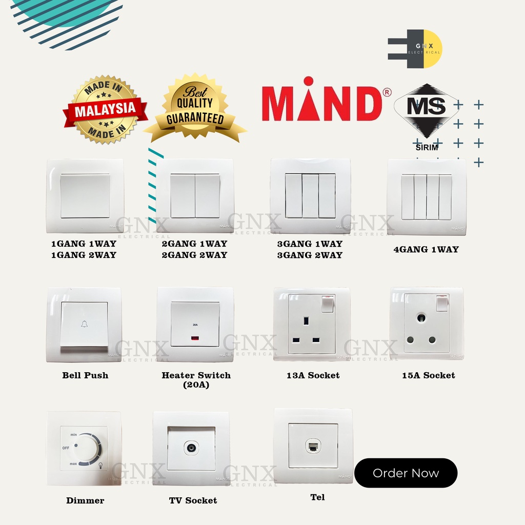 Mind MQ Series Switch& Socket / Suis & Socket/Suis Hala/Soket/Wiring ...