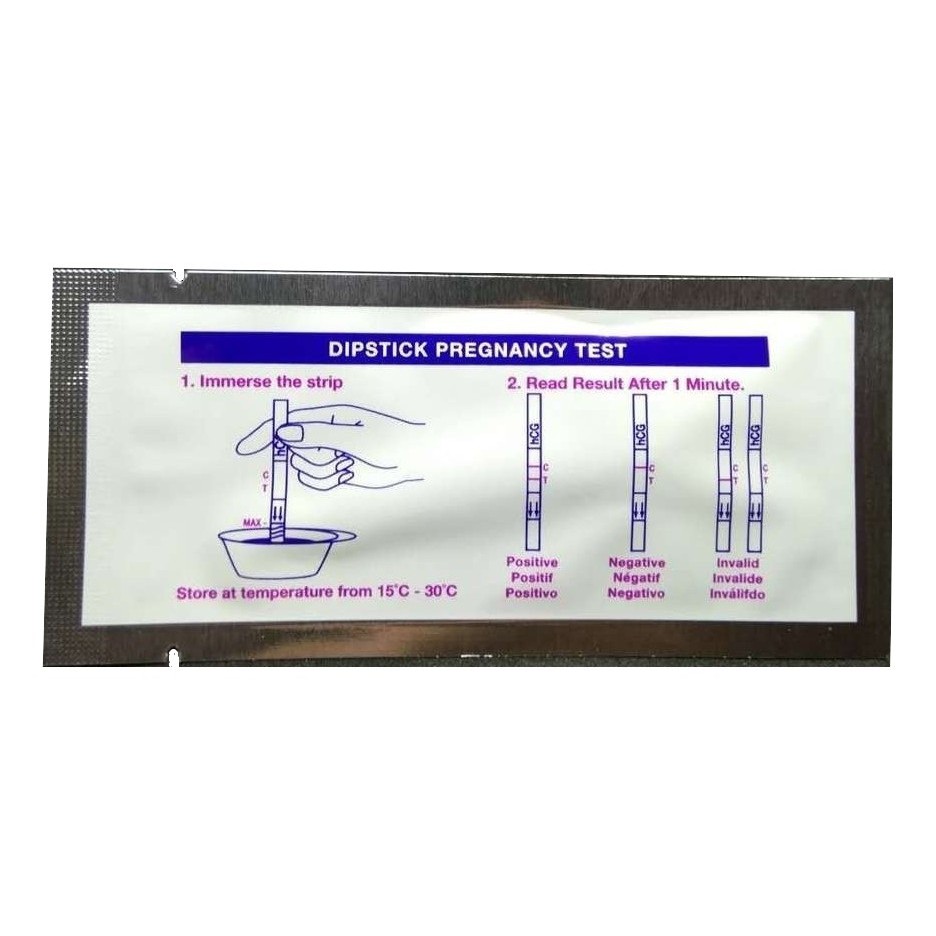 [READY STOCK] One Step hCG Dipstick Early Pregnancy Test Strip 25mlU ...