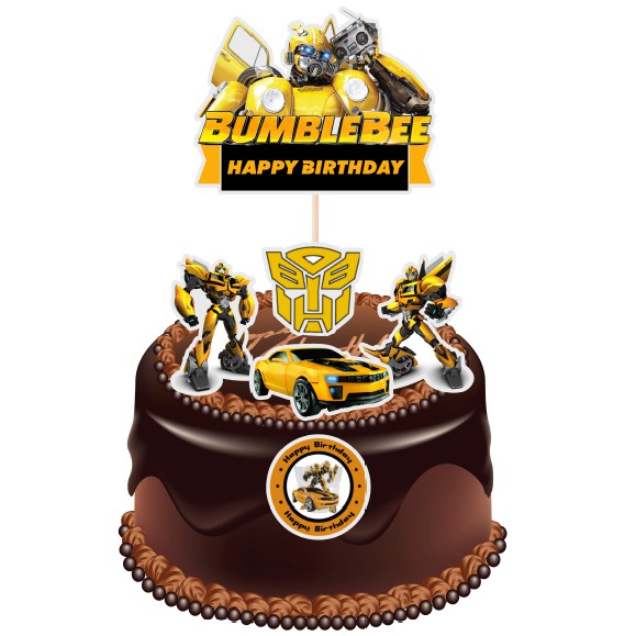 Transformers Bumblebee Cake Topper Laminated | Shopee Malaysia