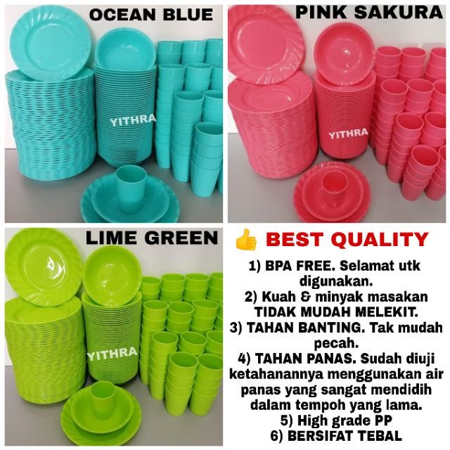 (GOOD QUALITY) SET A PINGGAN, MANGKUK, CAWAN (YITHRA) | Shopee Malaysia