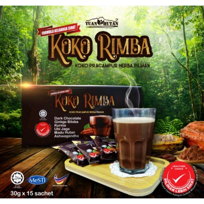 KOKO RIMBA Tuan Hutan - Minuman Berasaskan Koko Kesihatan Otak, Otot, | Shopee Malaysia