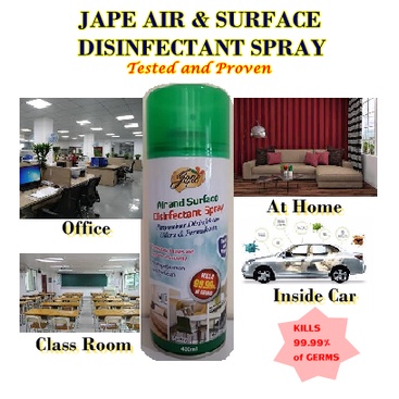 JAPE AIR AND SURFACE DISINFECTANT SPRAY Penyembur Disinfektan Udara ...