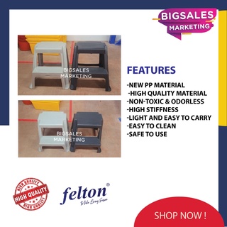 FELTON Plastic Step Chair Ladder FPS 1622 / Tangga Plastik | Shopee ...