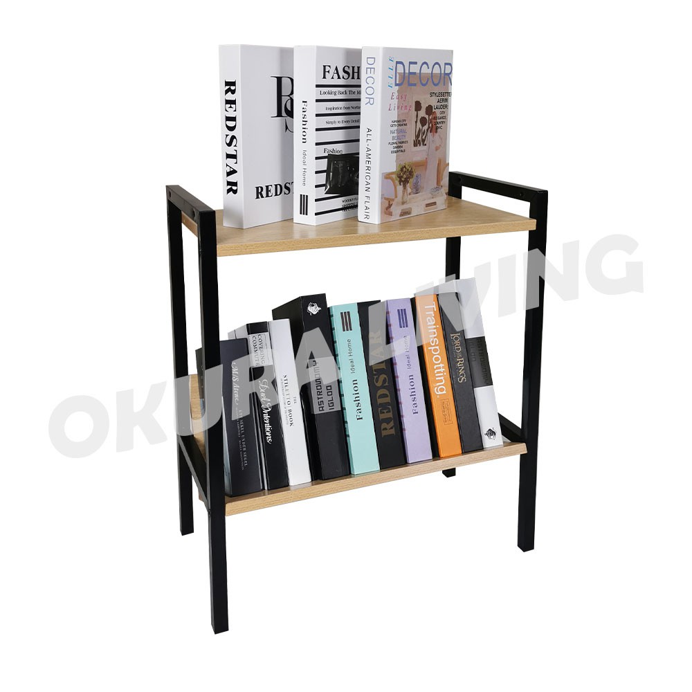 OKURA 2 Tier Magazine Rack Book Shelf Home Office Rak Buku Majalah ...