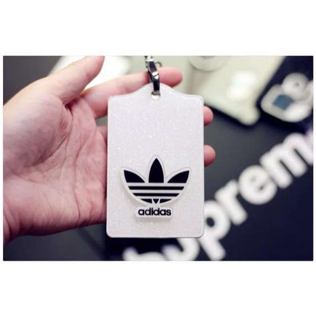 Adidas white tag holder with lanyard | Shopee Malaysia