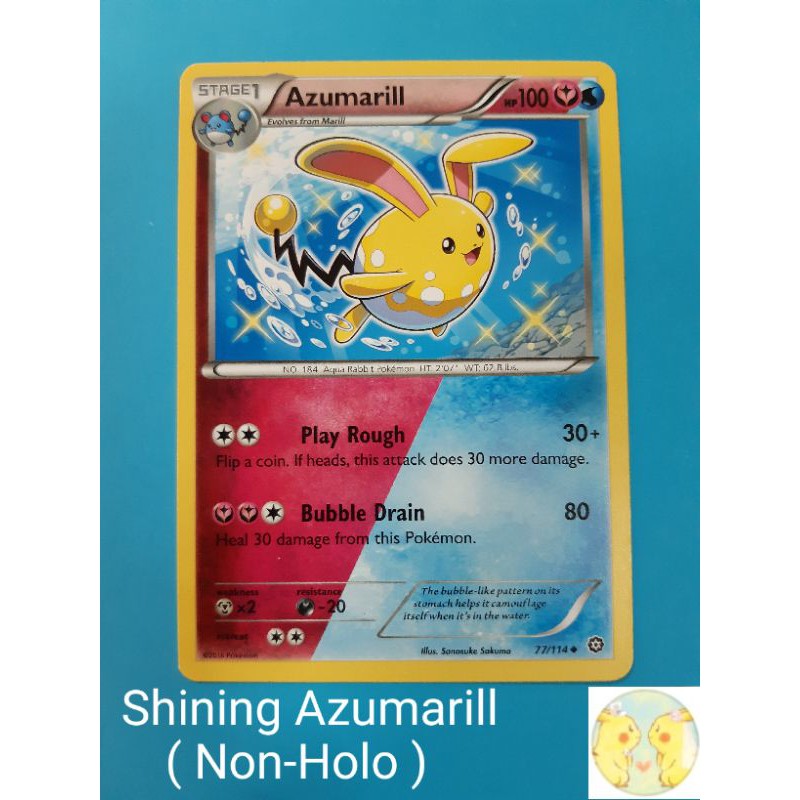 Pokemon Card TCG : Shining Azumarill 77/114 (Non-Holo) | Shopee Malaysia