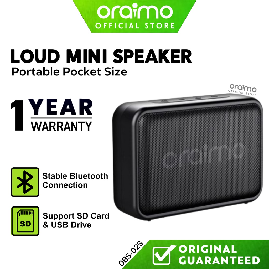 ORAIMO Speaker Bluetooth Speaker Mini Speaker Wireless OBS-02S Speker ...