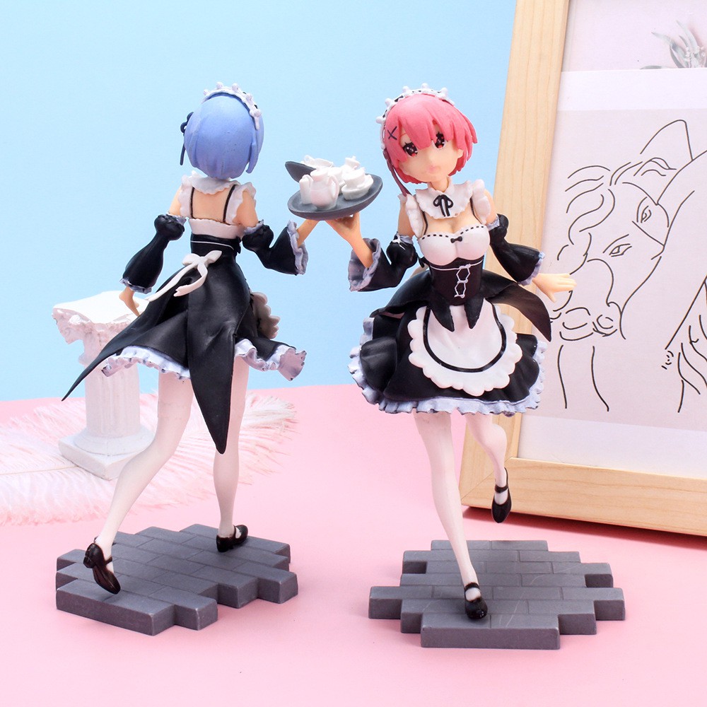 17.5cm Re:ZERO Starting Life in Another World Anime Figure Rem Ram ...