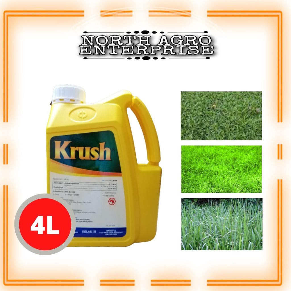 4 LITER KRUSH RACUN RUMPUT Glyphosate-potassium 48.7% | Shopee Malaysia