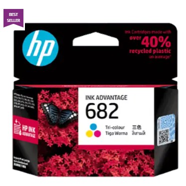 HP 682 TRI-COLOR ORIGINAL INK ADVANTAGE CARTRIDGE | Shopee Malaysia