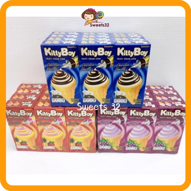 Kitty Boy Fruity Cream Cone 12pack party goodies bag doorgift | Shopee ...