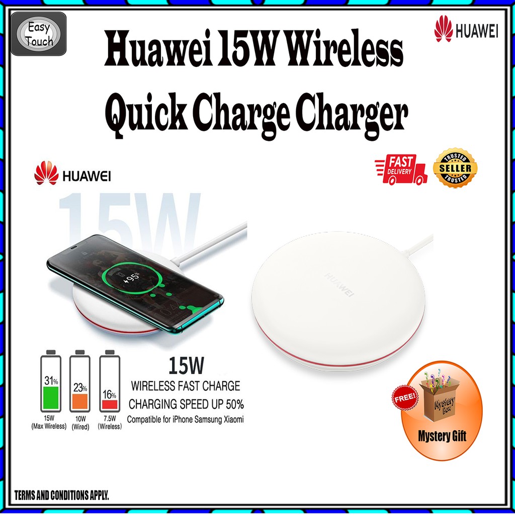 HUAWEI Wireless Charger 15W Wireless Quick Charge with Adapter 100% ...