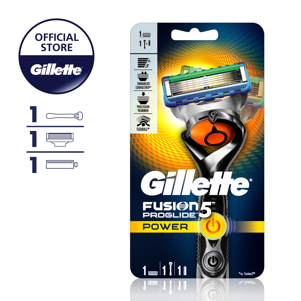 Gillette Fusion 5 ProGlide Power Razor (1 Handle + 1 Blade) | Shopee ...