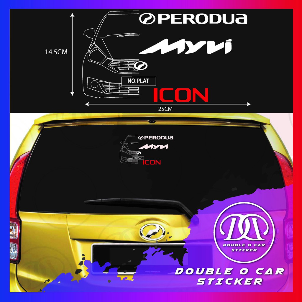 [Ready Stock]PERODUA MYVI ICON 1.3 SHAPE&WORDS HIGH GRADE Sticker ...