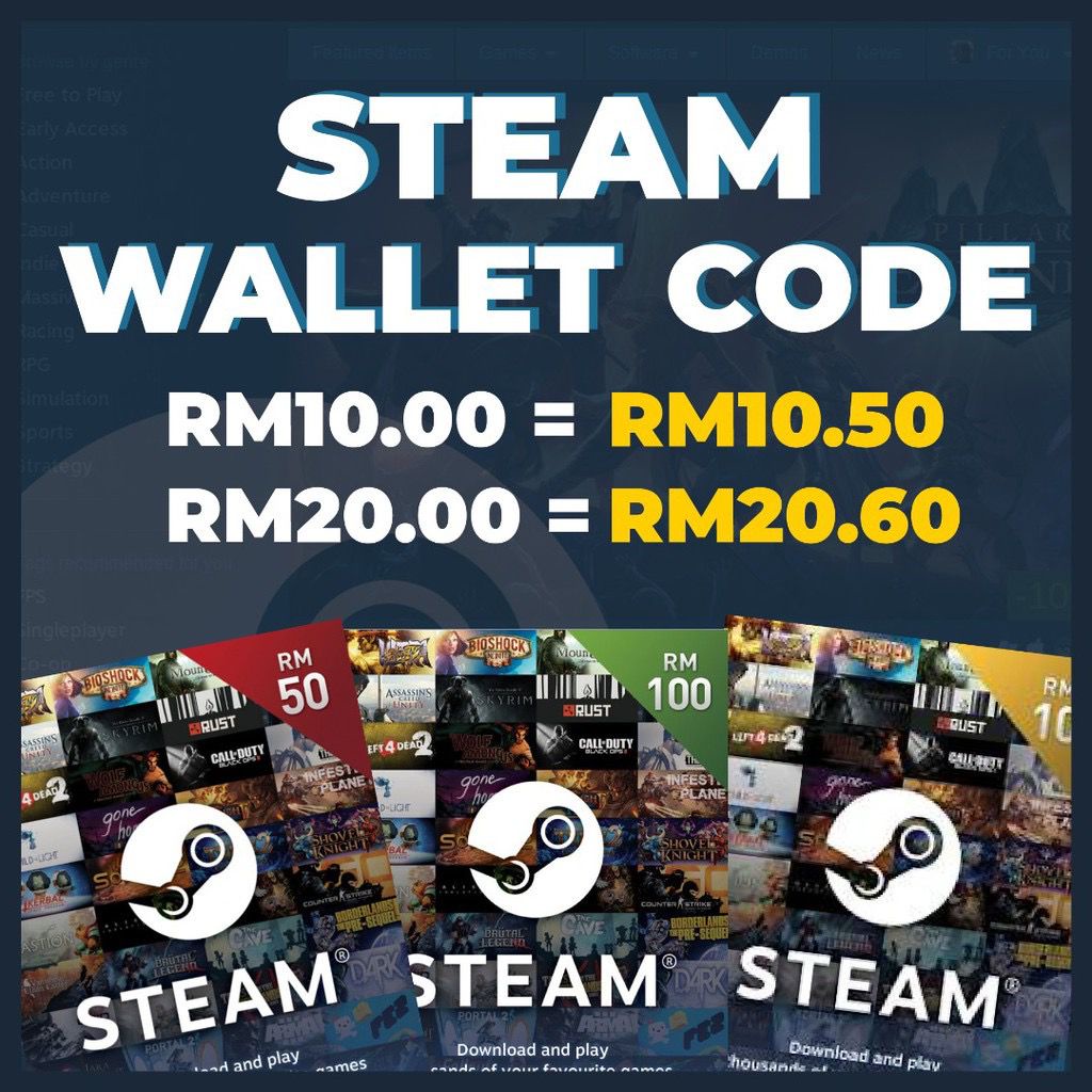 STEAM WALLET CODE MALAYSIA (MYR) (NEW) | Shopee Malaysia