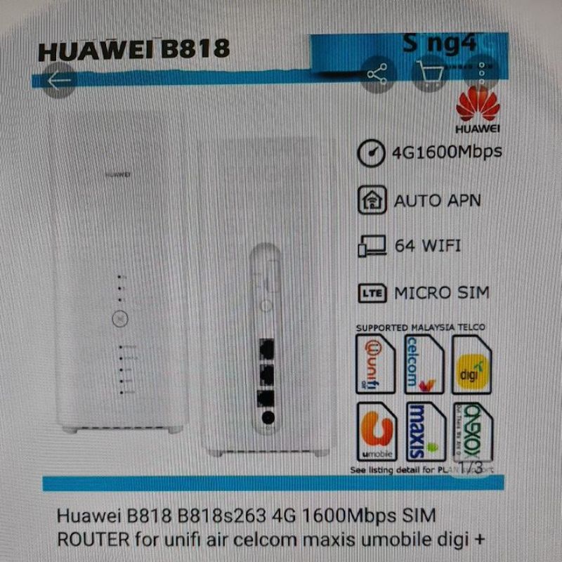 Huawei B818 Terpakai | Shopee Malaysia