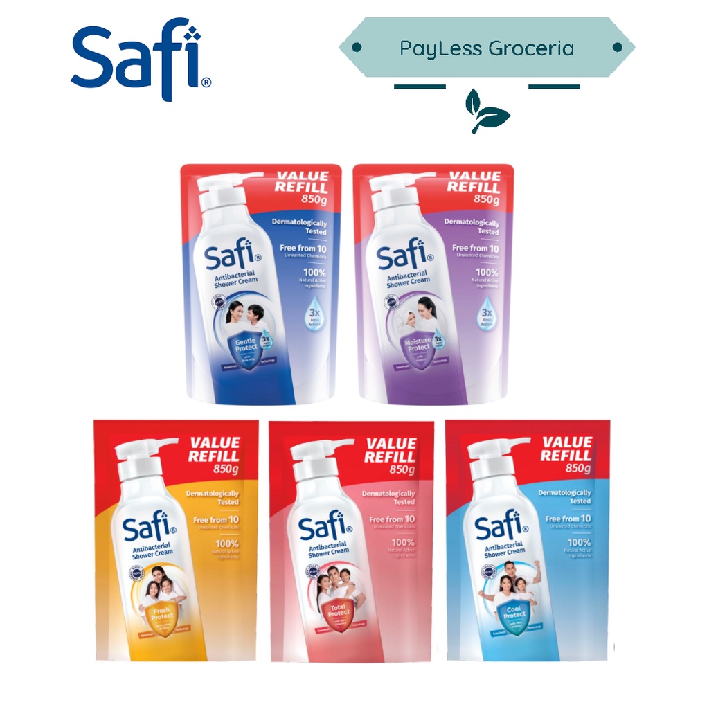 Safi Anti Bacterial Shower Cream Total Protect/ Cool Protect/ Fresh ...