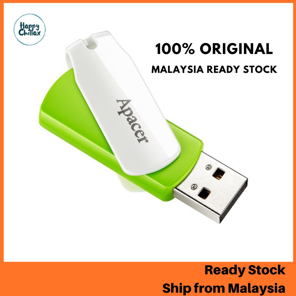 Apacer Flash Drive 64GB/32GB/16GB/8GB AH335 USB 2.0 Pendrive | Shopee ...
