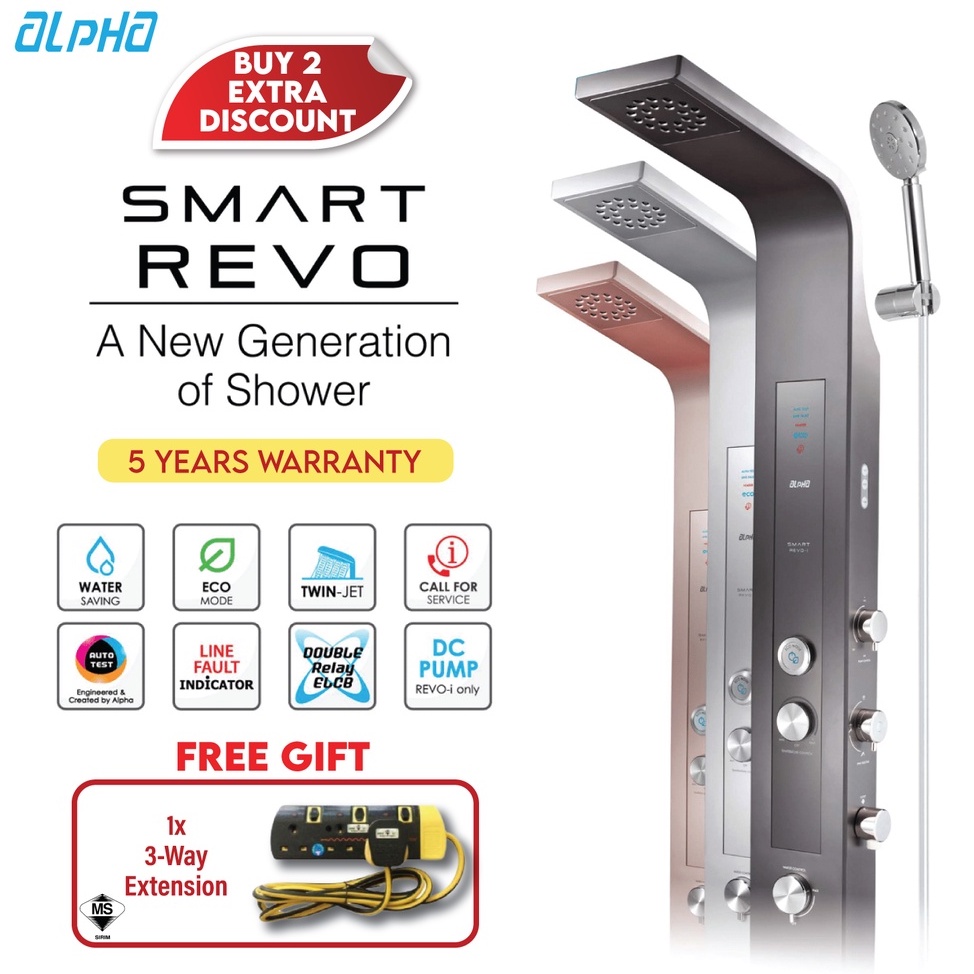 Alpha Water Heater Smart Revo-i with DC PUMP + FREE GIFT | Shopee Malaysia