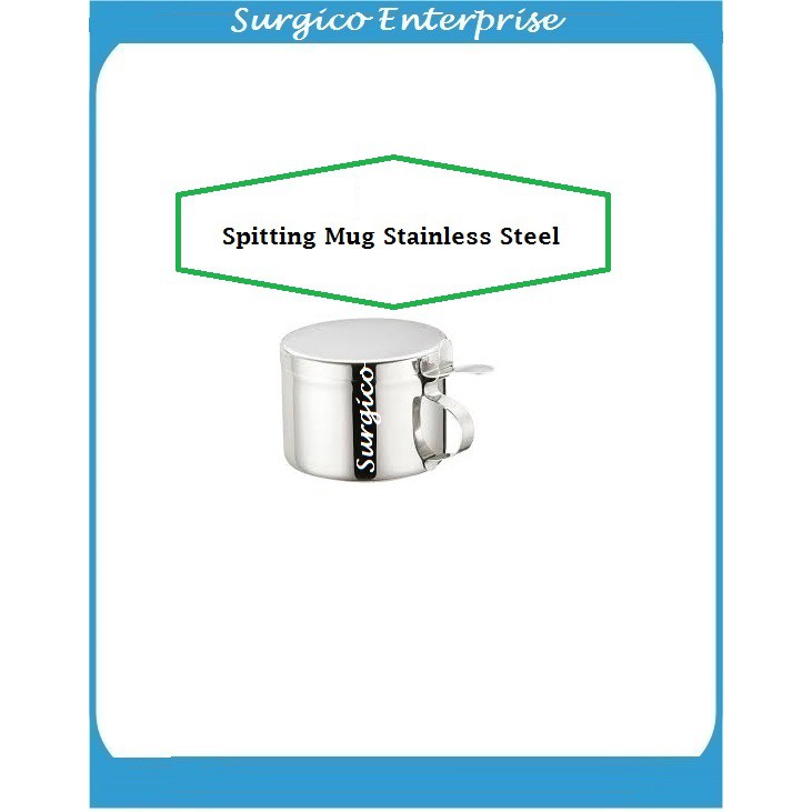 SPITTING MUG SPUTUM WITH COVER 4" (SE-0451) STAINLESS STEEL MEDICAL USE ...