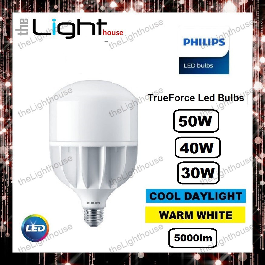 PHILIPS TrueForce LED Bulb E27 30w / 40w / 50w / Mentol LED | Shopee Malaysia