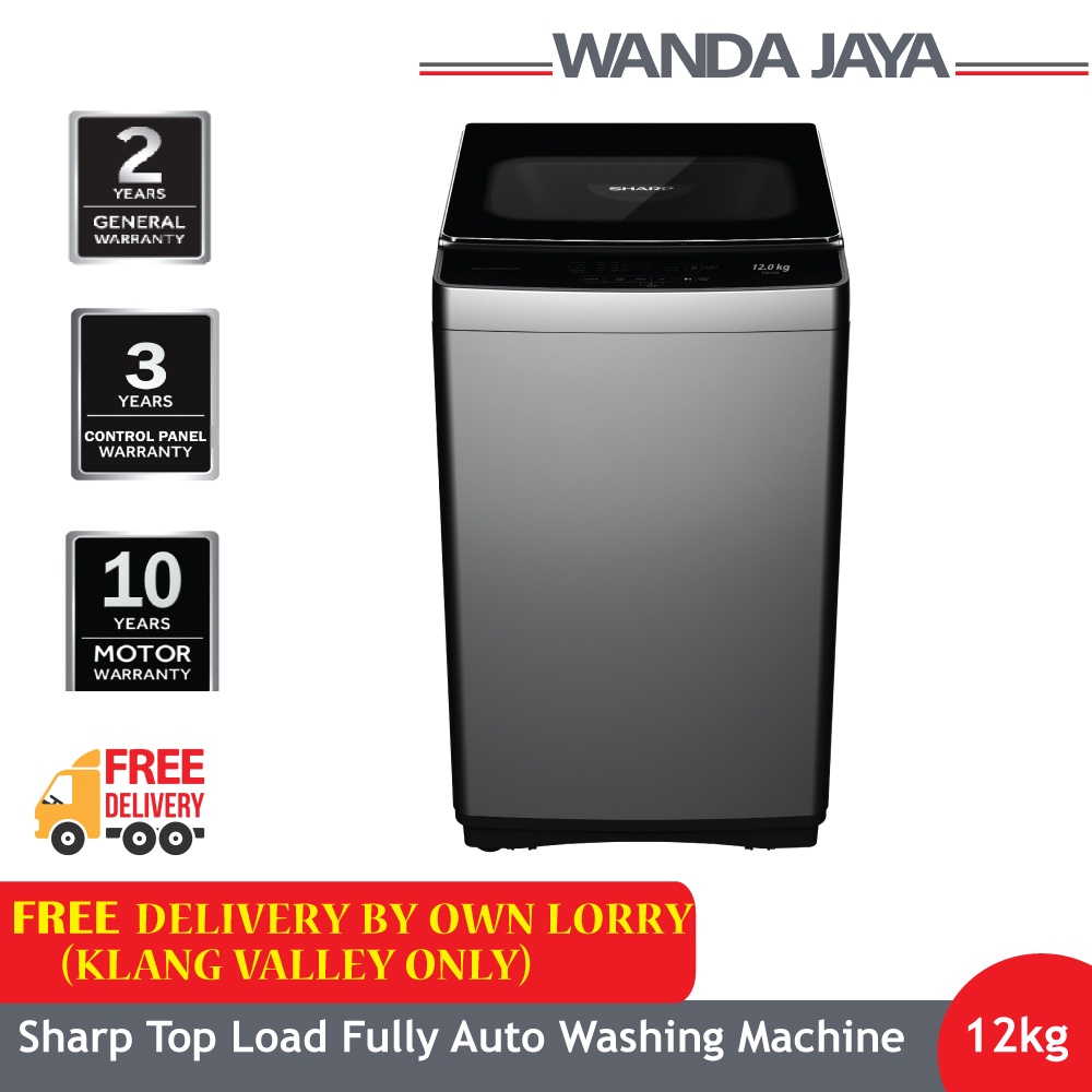 Sharp 12KG Top Load Fully Auto Washing Machine ESX1221 | Shopee Malaysia