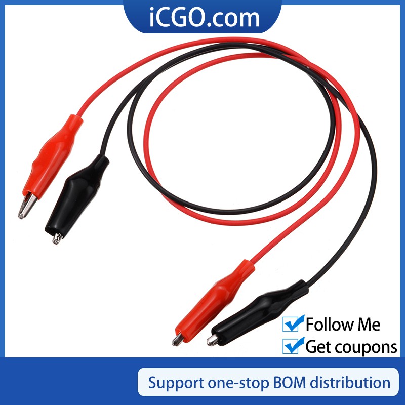 1M Electrical Double-end Alligator Clips DIY Test Lead Jumper Wire ...