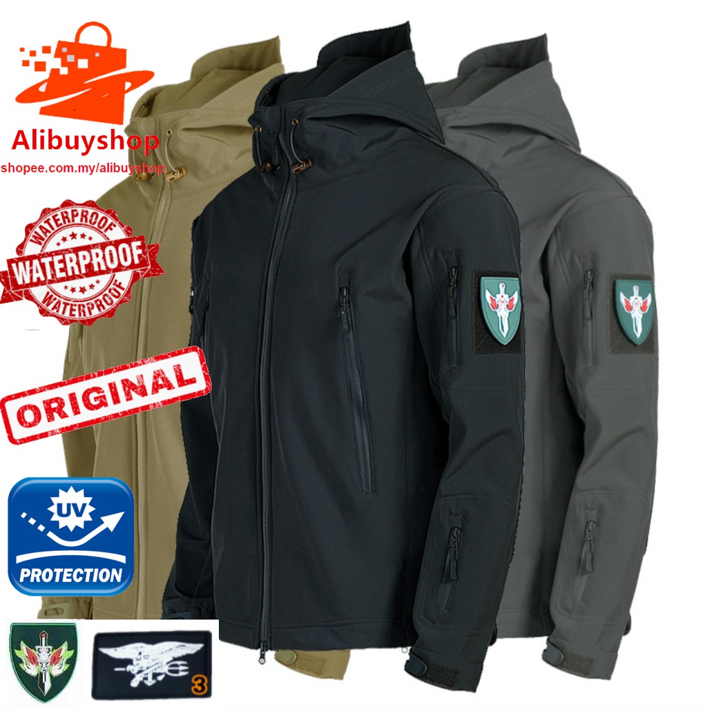 Waterproof Shark Skin Jacket Military Sharkskin Jacket Soft Shell Shark ...