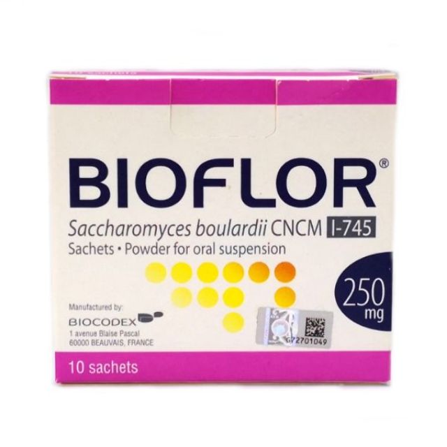 BIOFLOR (Saccharomyces boulardii CNCM I-745 250MG) (10 sac) exp:4/25 ...