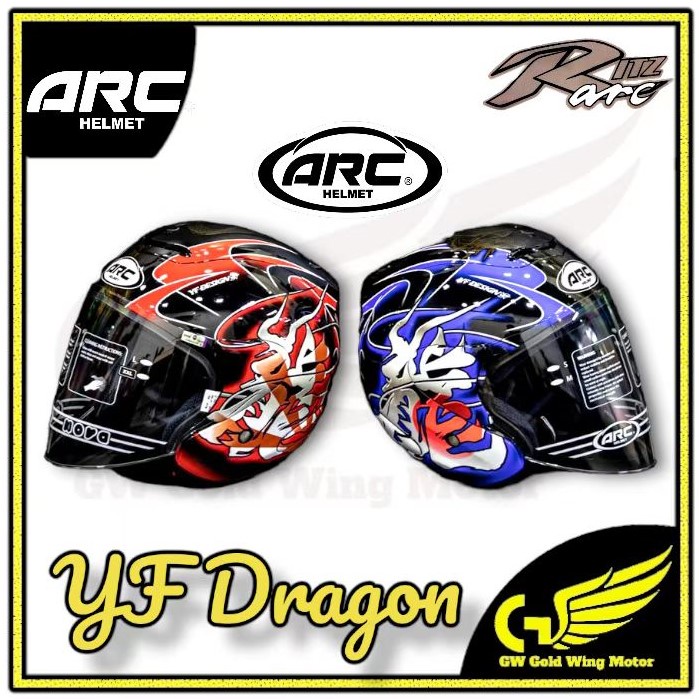 100% ORIGINAL ARC Ritz YF Dragon TOPI MOTORCYCLE HELMET SPECIAL COLOR ...