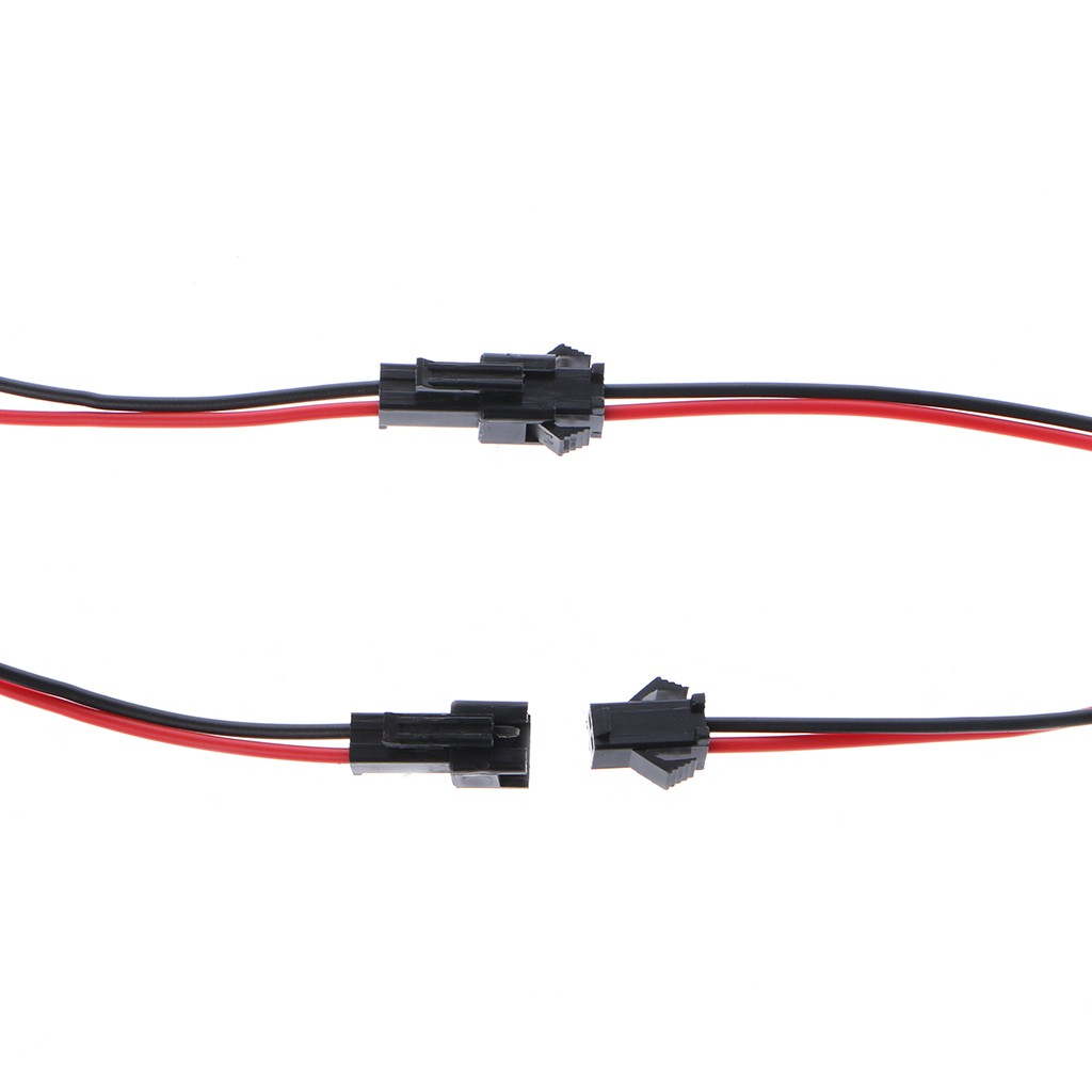 kiss*10 Pairs JST SM 2Pins Jack Male to Female Wire Connector For LED ...