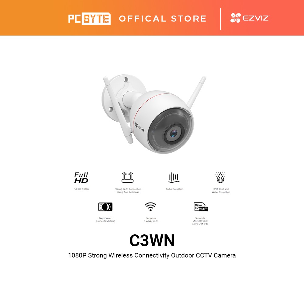 EZVIZ C3WN 1080P Strong Wireless Connectivity Outdoor CCTV Camera ...