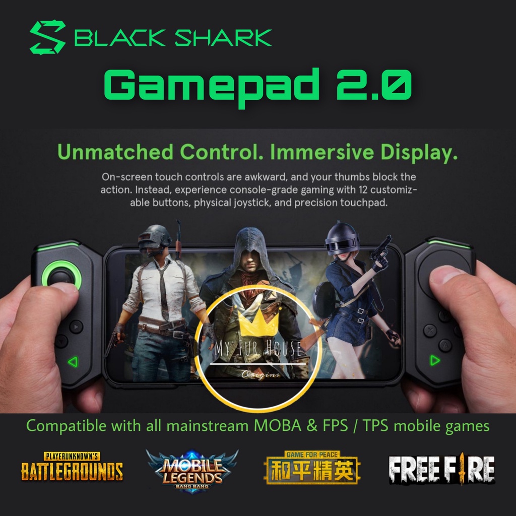 Genuine BLACK SHARK Gamepad 2.0 Dual Handed Mobile Gaming Joystick ...