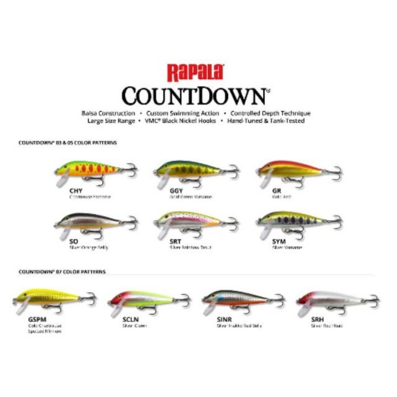 RAPALA COUNTDOWN JAPAN SPECIAL CD3, CD5, CD7, CD9 & CD11 | Shopee Malaysia