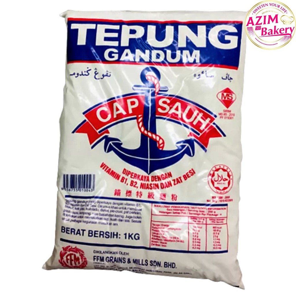 Tepung Gandum Anchor Cap Sauh 1kg (Halal) by Azim Bakery | Shopee Malaysia