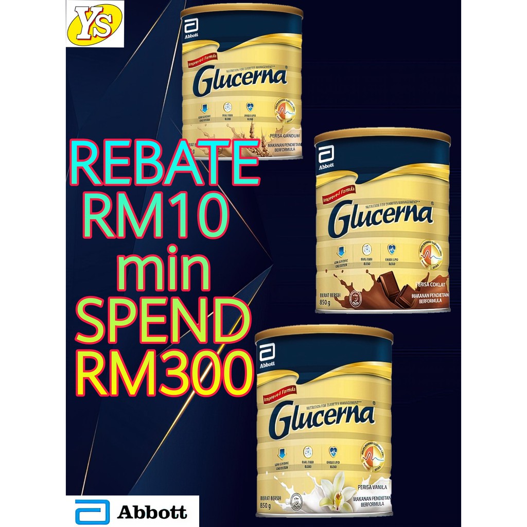 Glucerna Chocolate / Wheat / Vanilla 850g (Diabetes-Specific Formula ...