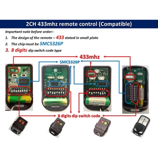 Autogate Door Wireless Remote Control 433Mhz DIP Switch Auto Gate ...