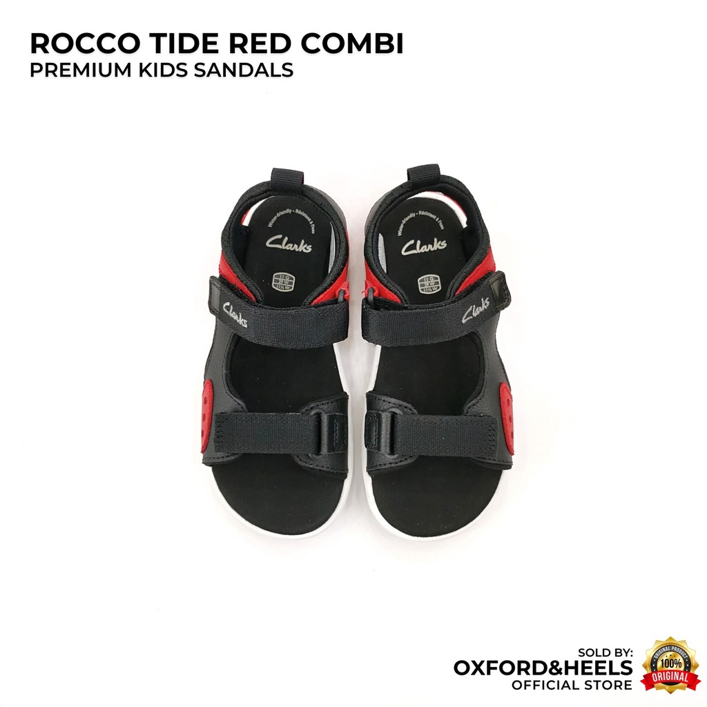 Rocco Tide Kids Red Black Combi Leather Soft Lightweight Comfortable ...