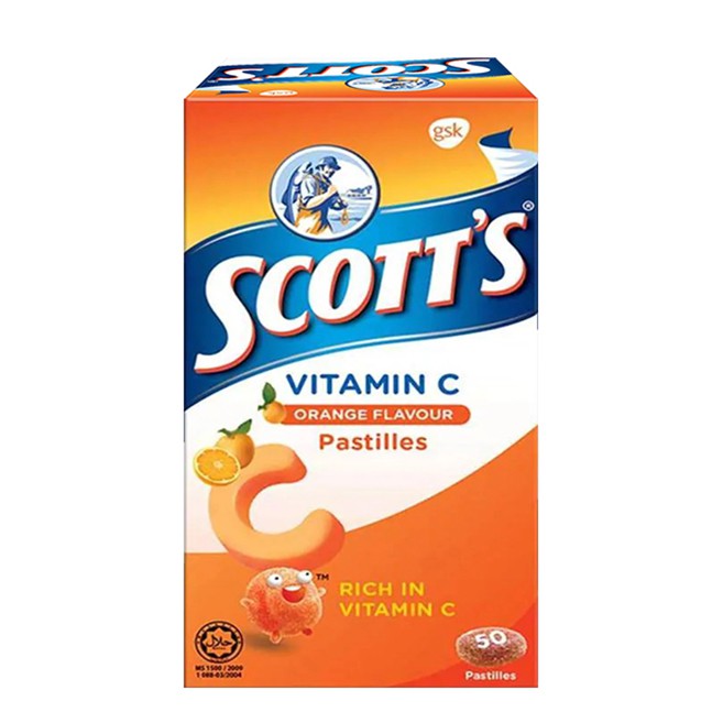 Scott's Vitamin C Pastilles - Orange Flavour (50s) | Shopee Malaysia