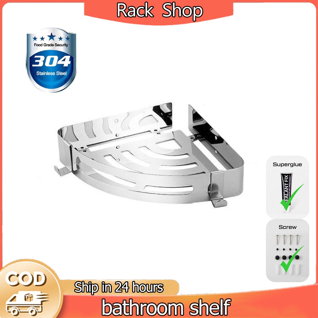 Triangle Stainless Steel Bathroom Rack Toilet Storage Rack Corner Rack ...
