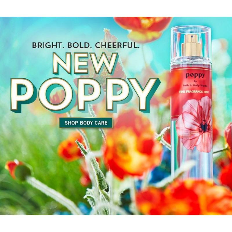 [NEW ARRIVAL PROMO] (236ml) Bath & Body Works Poppy Body Mist | Shopee ...