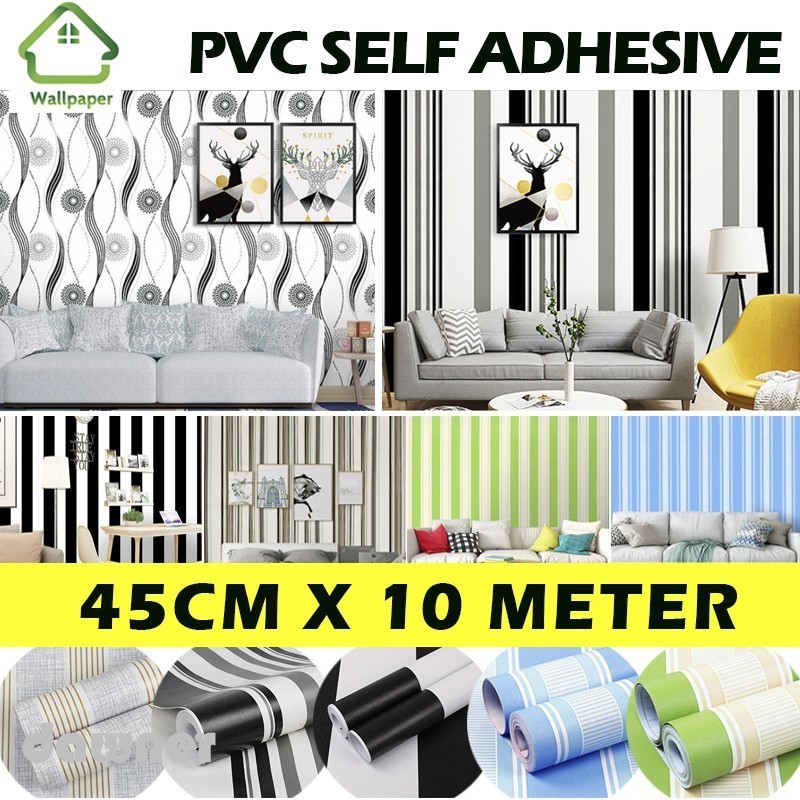 10M Self Adhesive PVC Waterproof Wallpaper Stickers Home Decor Living ...