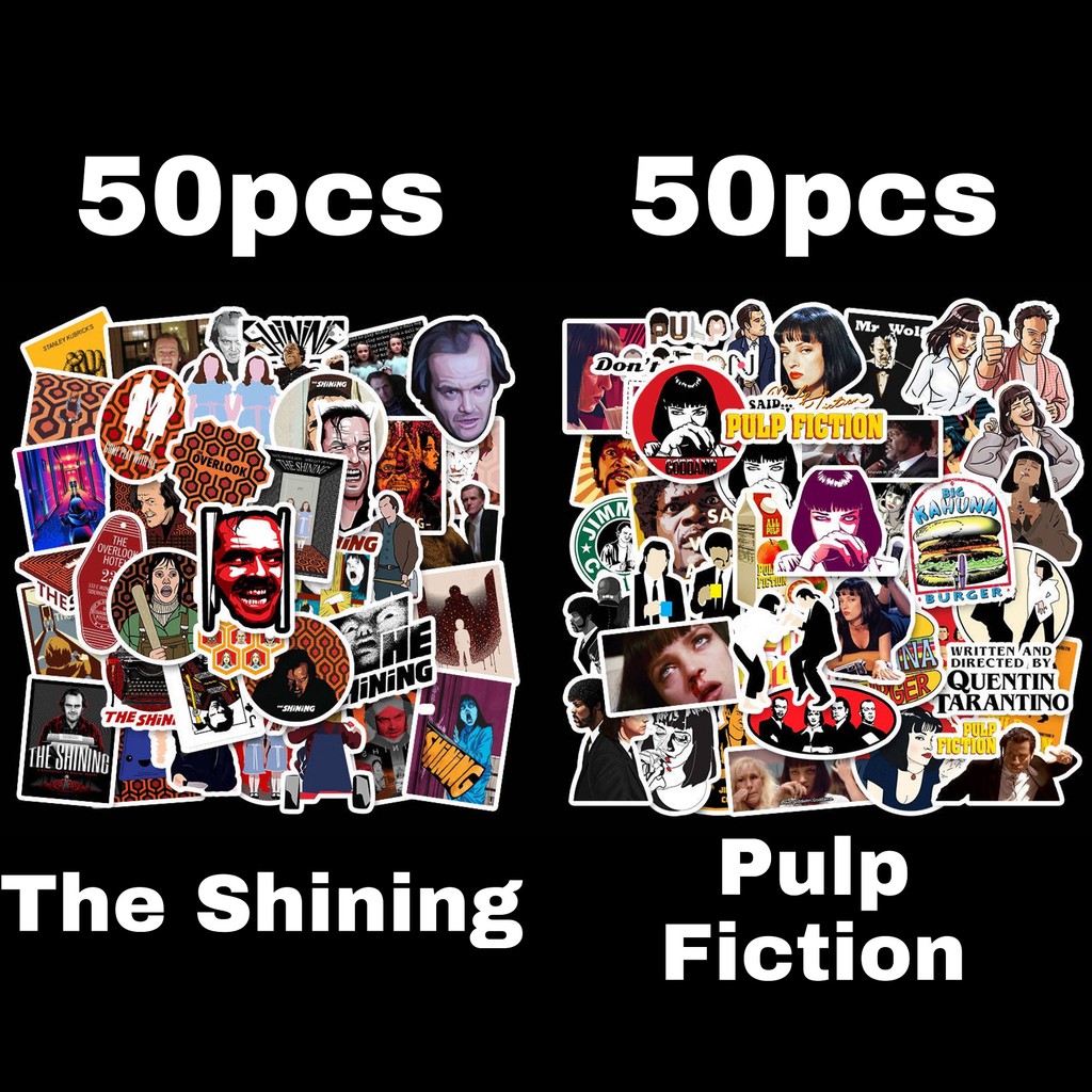 50pcs THE SHINING / PULP FICTION Vinyl Decal graffiti STICKERS bomb for ...