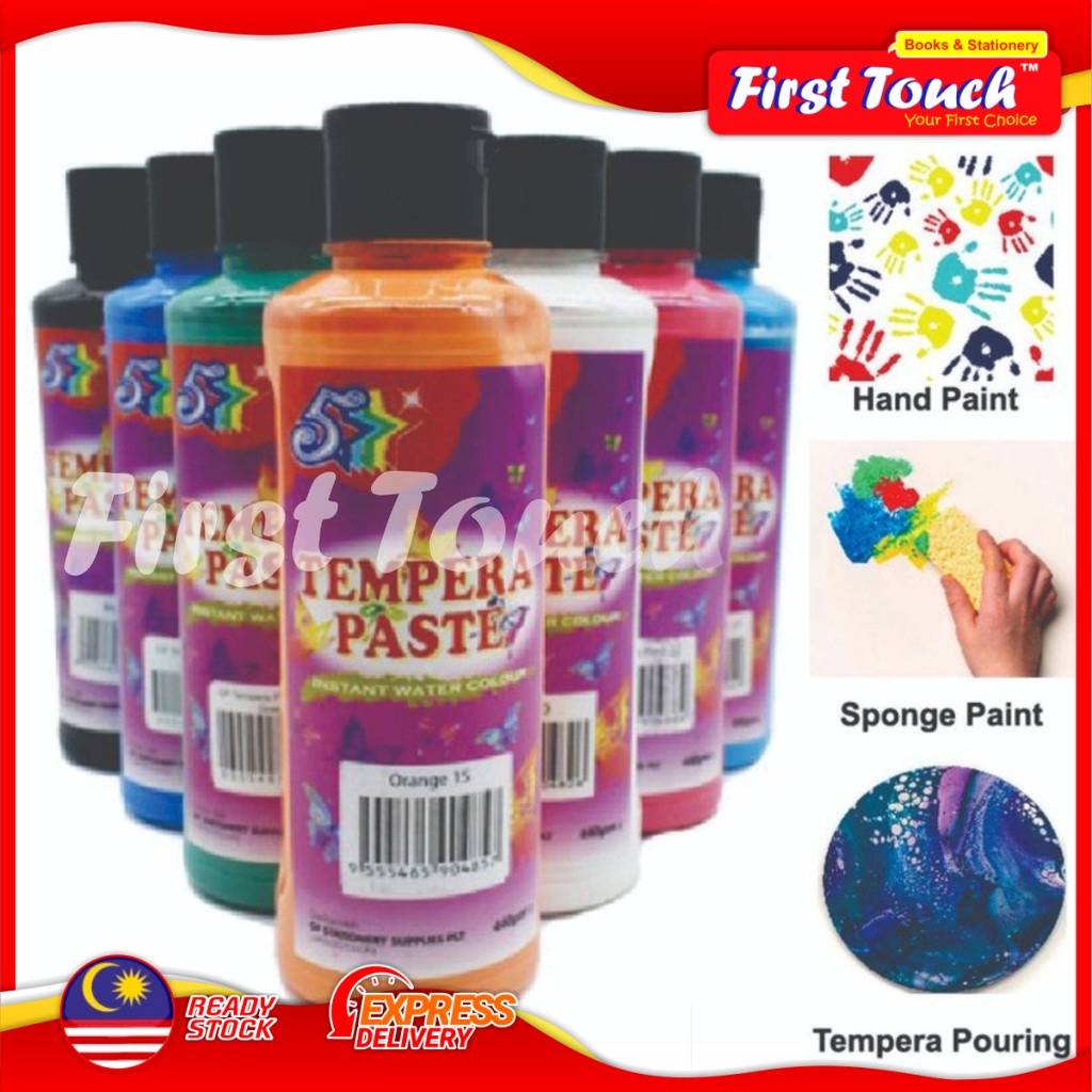 5 STAR Non Toxic Tempera Paste Paint Instant Water Colour Instant Water ...