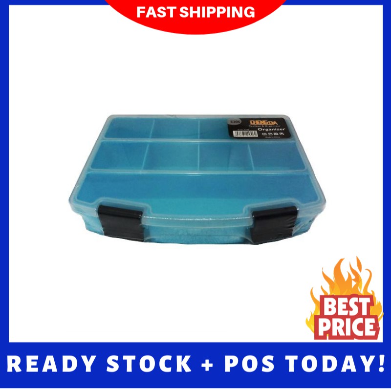 Bekas Serbaguna Portable Plastic Toolbox & Organizer 9 Compartment ...