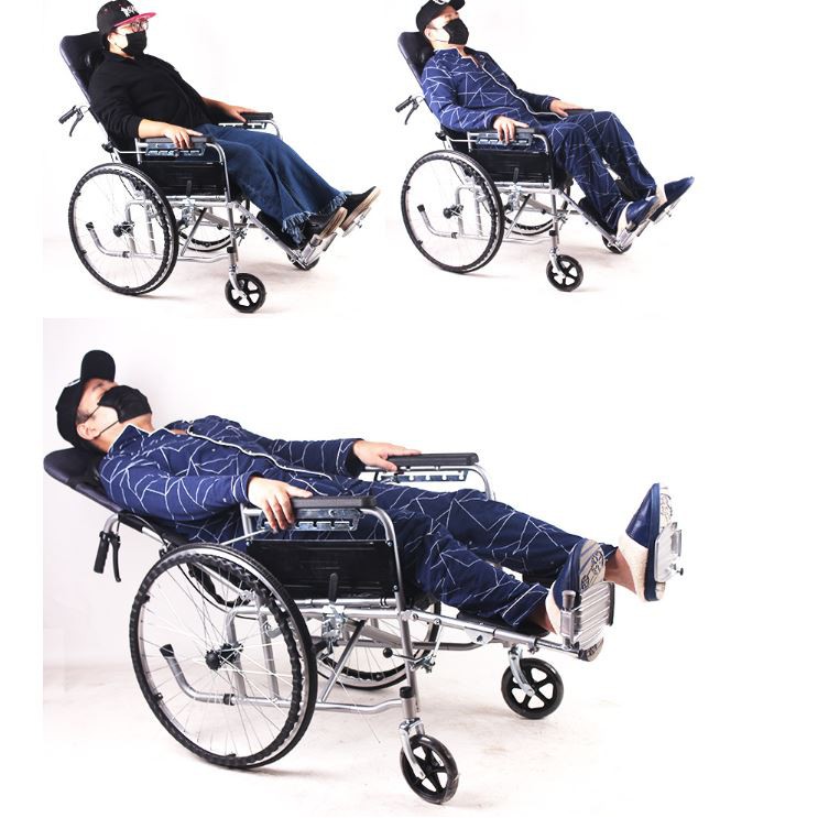🐼toilet bowl🐼 Full Reclining Wheelchair Foldable with Toilet Bowl ...