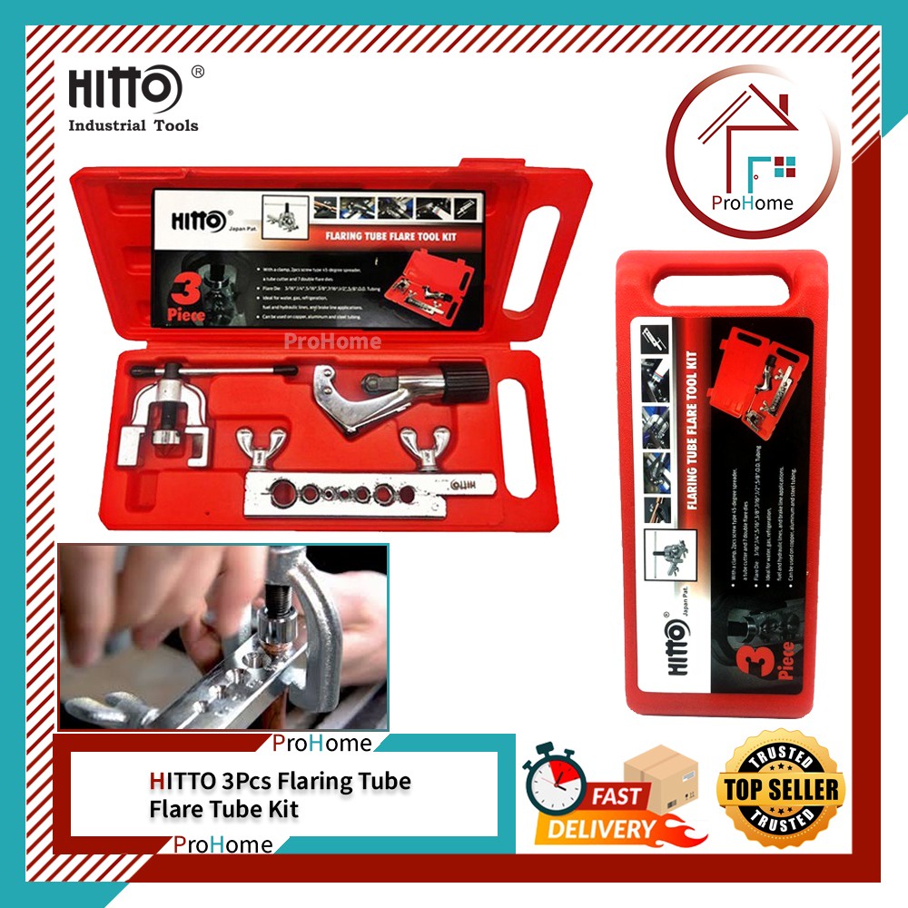 [100% ORIGINAL] HITTO HEAVY DUTY FLARING TOOLS SET / FLARING TUBE KIT ...