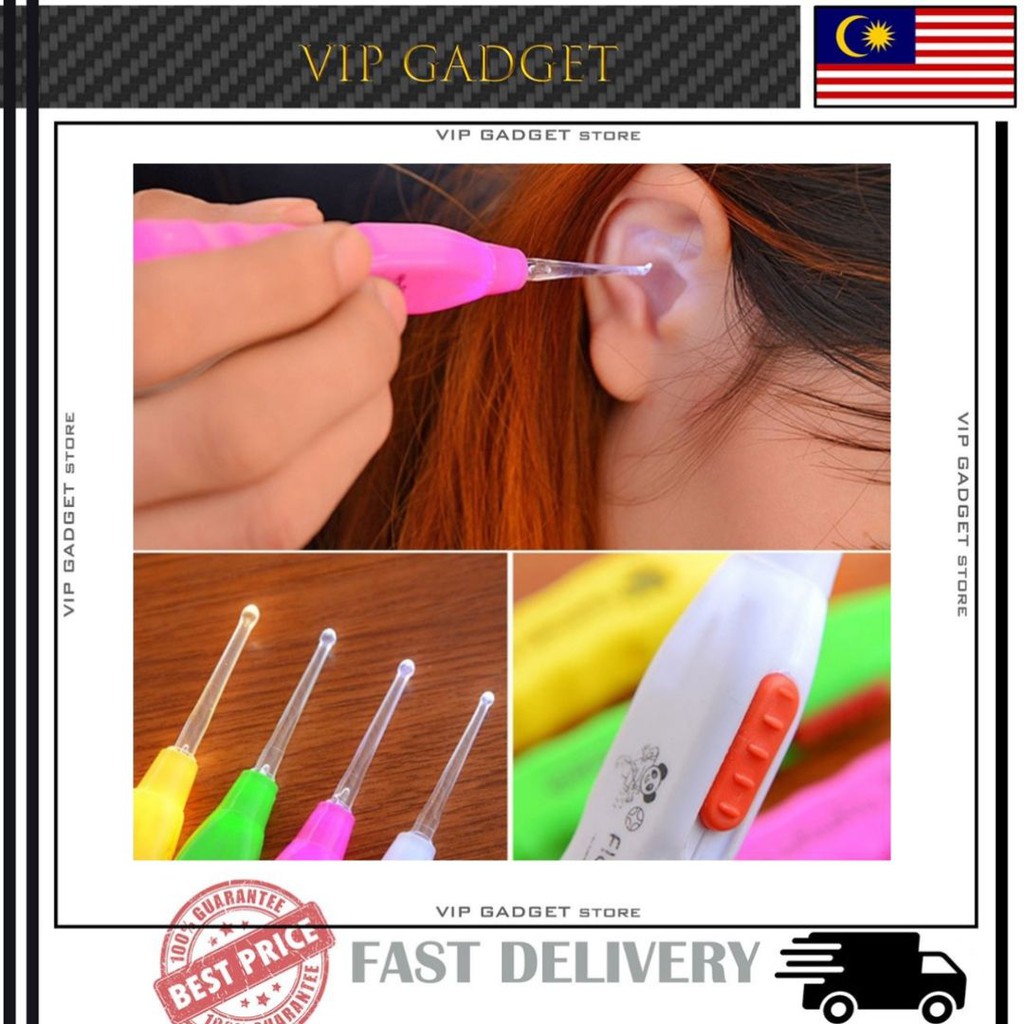 Pengorek telinga berlampu LED Light Earpick Clean Wax Remover Cleaner ...