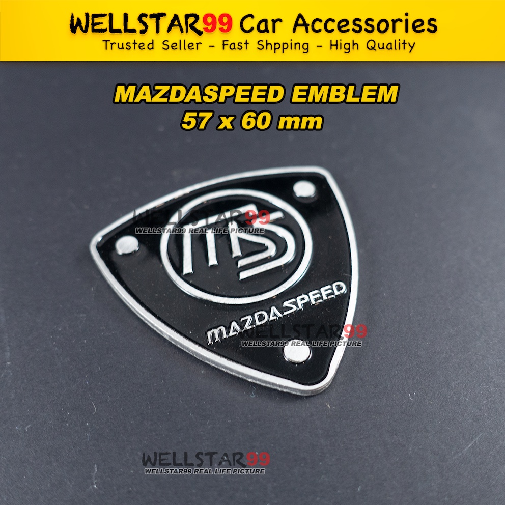 MAZDASPEED MAZDA SPEED Black Metal LOGO lambang EMBLEM 1pcs | Shopee ...