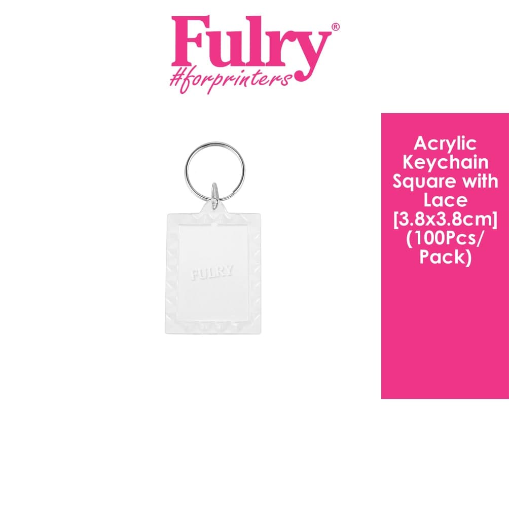 Acrylic Keychain Rectangle With Lace (100pcs/Pack) Gift / Doorgift ...